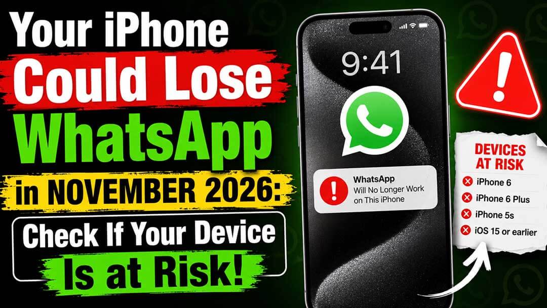 Your IPhone Could Lose WhatsApp In November 2026: Check If Your Device ...